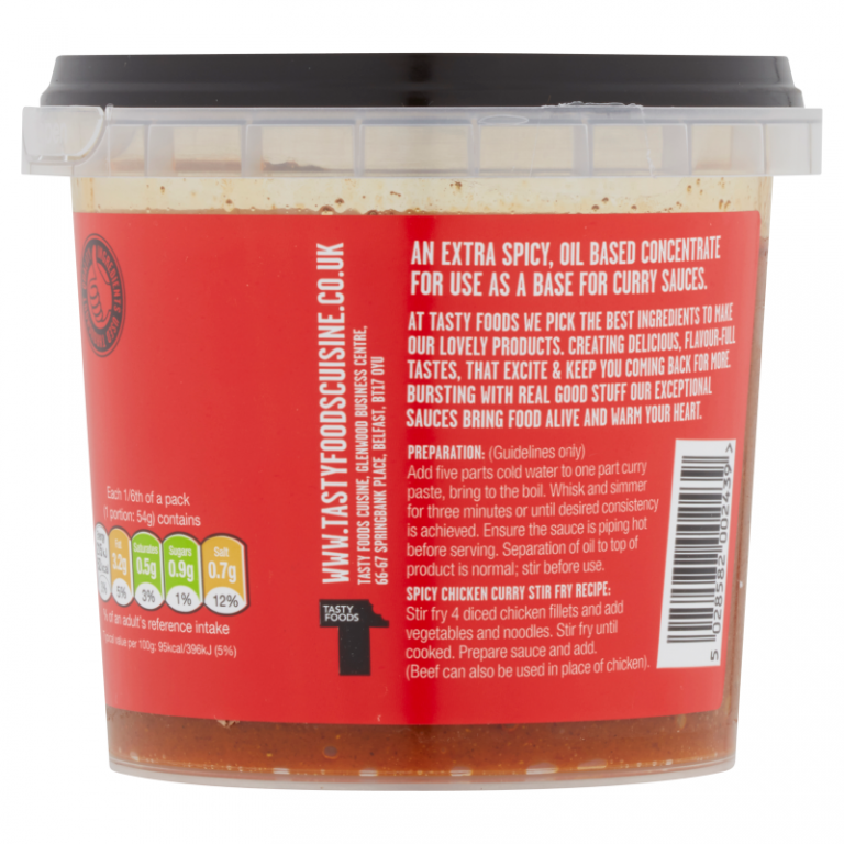 Tasty Sauces Spicy Curry Paste 325g – Tasty Foods Cuisine